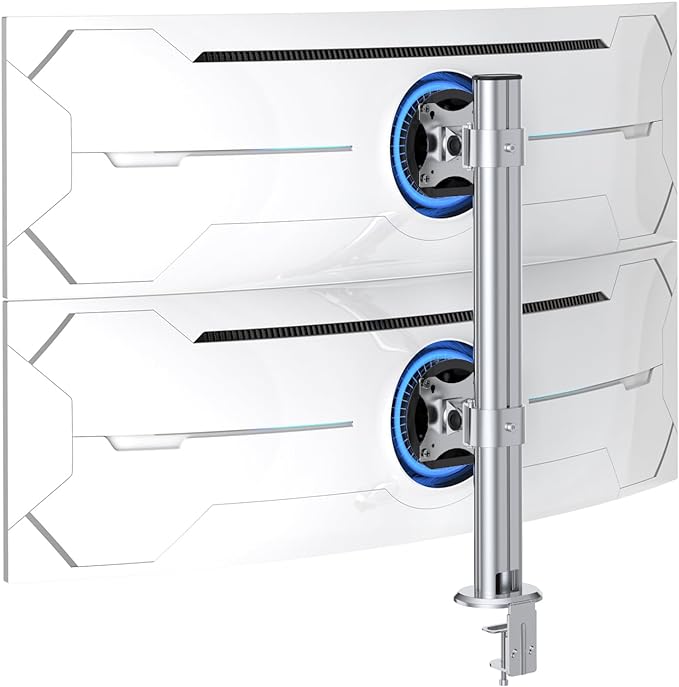 BL200 Dual Monitor Stand Desk Mount- Vertical Heavy Duty Monitor Riser ...